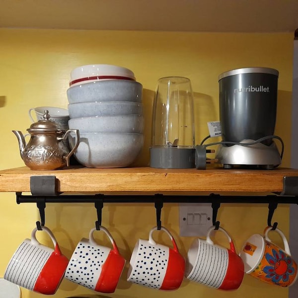 Mug Rail for Hanging Cups/utensils Available in 60/80cm to Fit Under ...