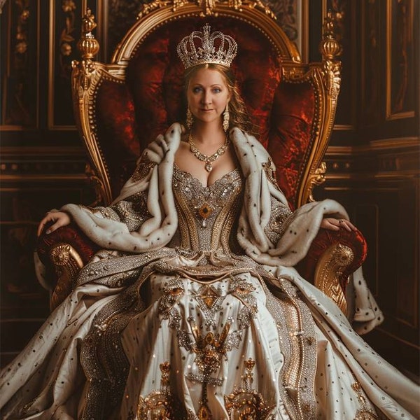 Custom Royal Queen Portrait From Photo, Renaissance Portrait, Turn Me ...