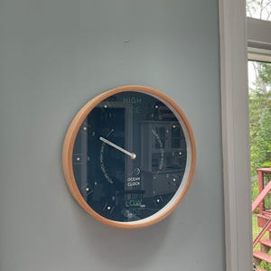 White Wood Tide Clock CUSTOM - Etsy