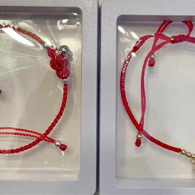 Red String Bracelet, Red Lucky Wish Bracelet, Red String Bracelet With ...