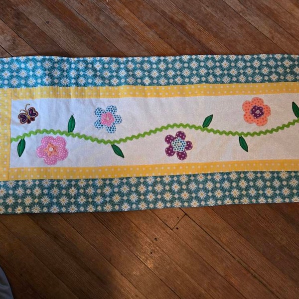 Vine Flowers Applique Table Runner Pattern PDF Digital Download - Etsy