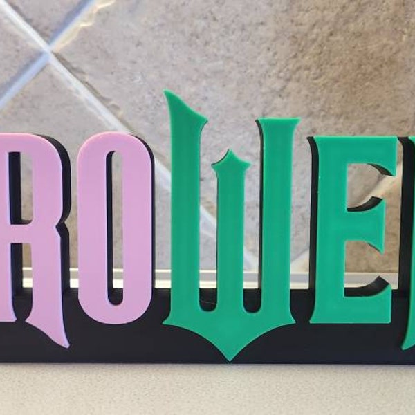 3D Printed Wicked Style Custom Name Plate - Etsy