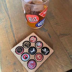 Beer Cap Coaster Beer Bottle Cap Coaster Gift Craft Beers Gifts for Him ...