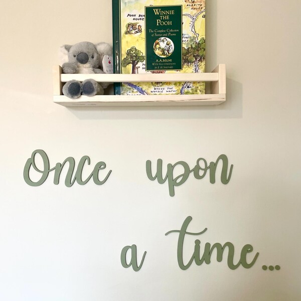 Once Upon A Time Wooden Nursery Decor Children's Bedroom Playroom Wall ...
