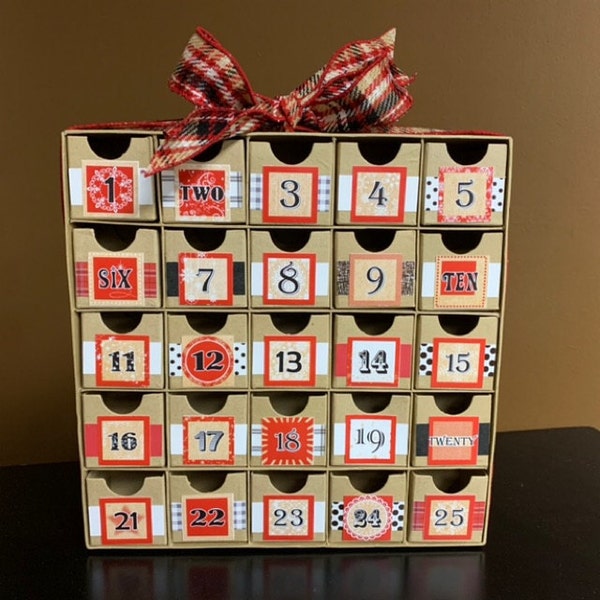 Printable DECEMBER DAILY NUMBERS Red With Black Digits 2, 1.5 and 1 ...