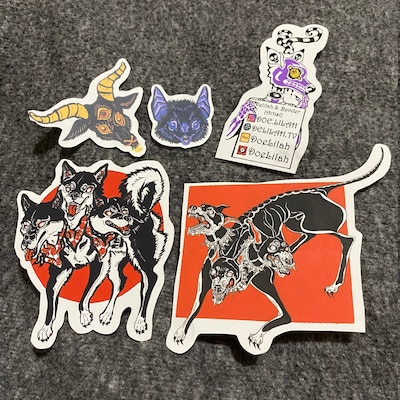 Cerberus Decals/bumper Stickers pug Pomeranian Corgi Shiba - Etsy