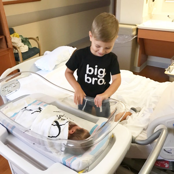BIG. BRO Baby Boy, Toddler Boy big Bro Big Brother T-shirt Heather Navy ...