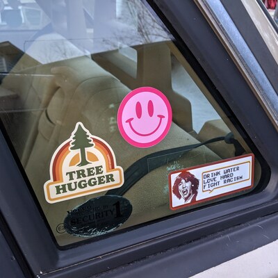 Tree Hugger Sticker, Retro Sticker for Tree Lovers, Environmental ...