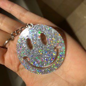 Smiley Face Keychain/happy Face Key Ring/90s Keychain/smiley Backpack ...