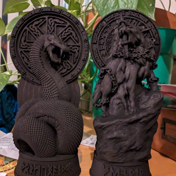 Jormungandr Statue, Jormungandr Norse Statue, Serpent Norse Statue ...