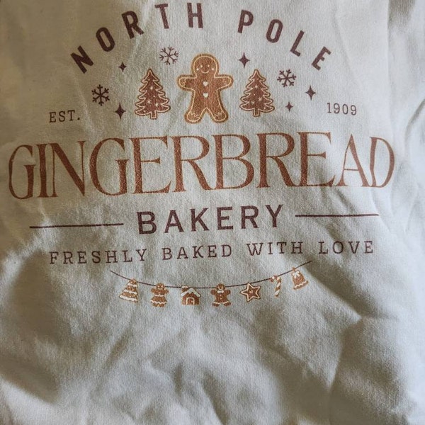 Gingerbread Bakery Sweatshirt, Gingerbread Sweatshirt, Trendy Christmas ...