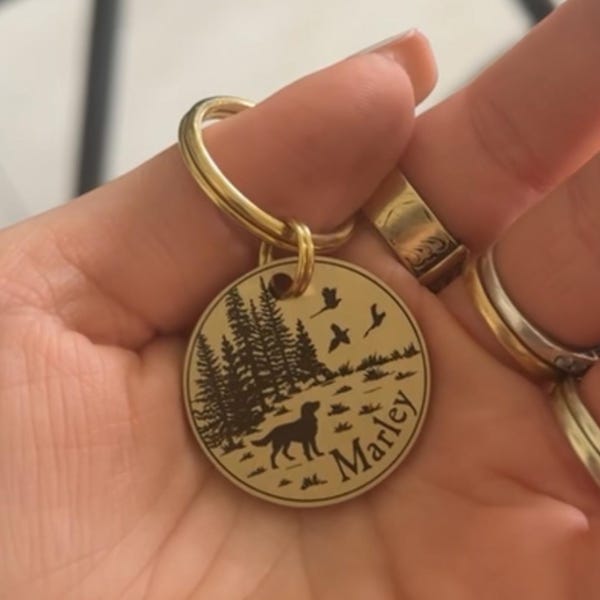 CUSTOMISABLE Dog Breed Silhouette Dog Tag, Choose Dog Breed ...