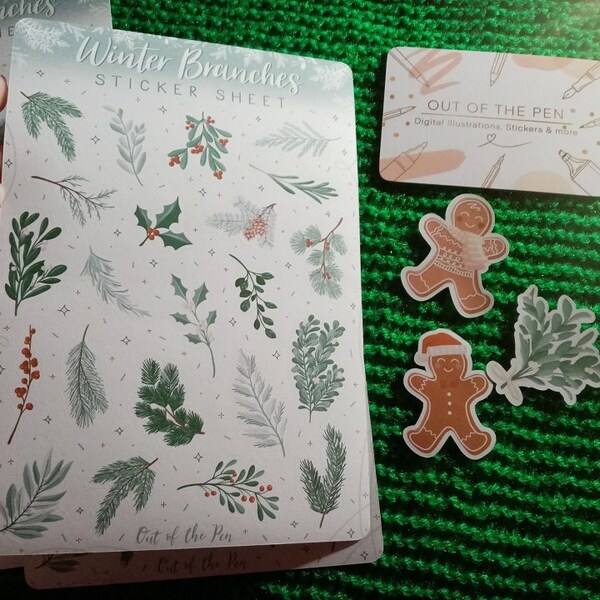 Christmas Sticker Sheet Bundle, Set of 4 Christmas Sticker Sheets ...