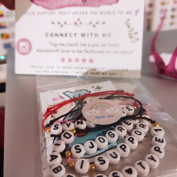 Custom Beaded Letter Name Friendship Bracelet ~ Minimalistic Elastic ...