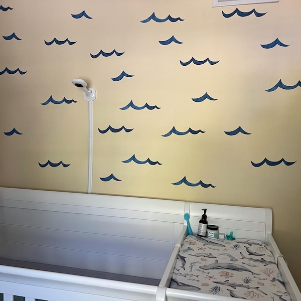 Wave Wall Decals, Ocean Wall Stickers, Kids Beach Wall Art, Removable ...
