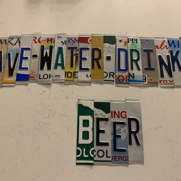 Pick Your Letters & Numbers - Raised/embossed License Plate Letters and ...