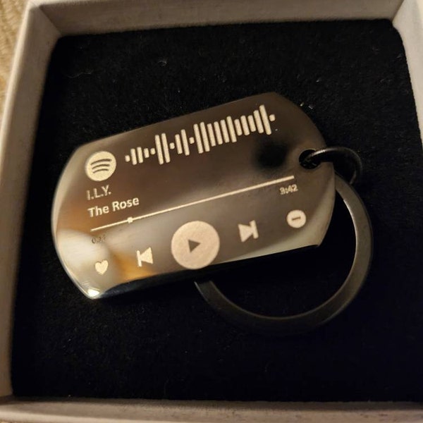 Spotify Keyring | Personalised Spotify Keychain | Spotify Code ...