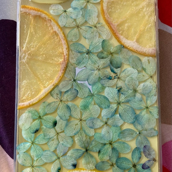 Pressed Real Lemon iPhone Case, Pressed Fruits iPhone 16 15 Iphone14 ...