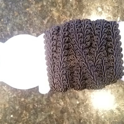 5 Yards 1/2 Black Gimp Braided Trim, Gimp Braid, Braided Cord, Braided ...