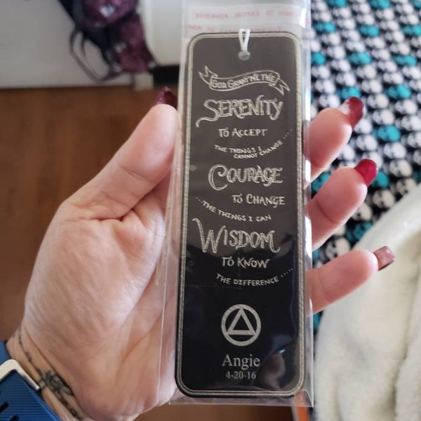 Personalized AA Bookmark - Alcoholics Anonymous Big Book Book-marks ...