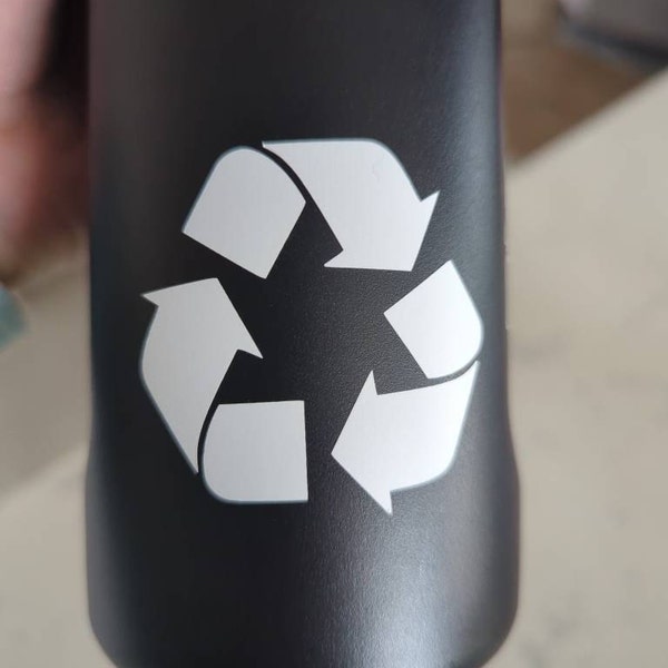 Recycle Symbol Vinyl Decal: Indoor/outdoor Recycle Bin Sticker - Etsy