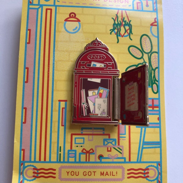 Post Box Adventure Enamel Hinged Pin - Etsy