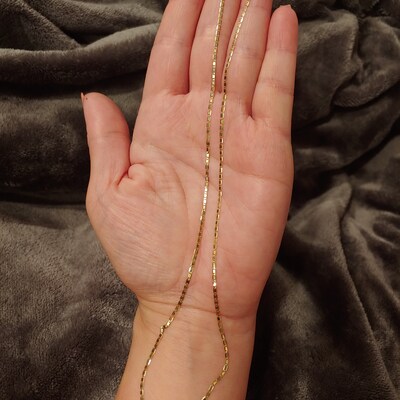 Solid 10K Tricolor Gold Chain, 10KT Tri-tone Gold Chain, Real Gold ...