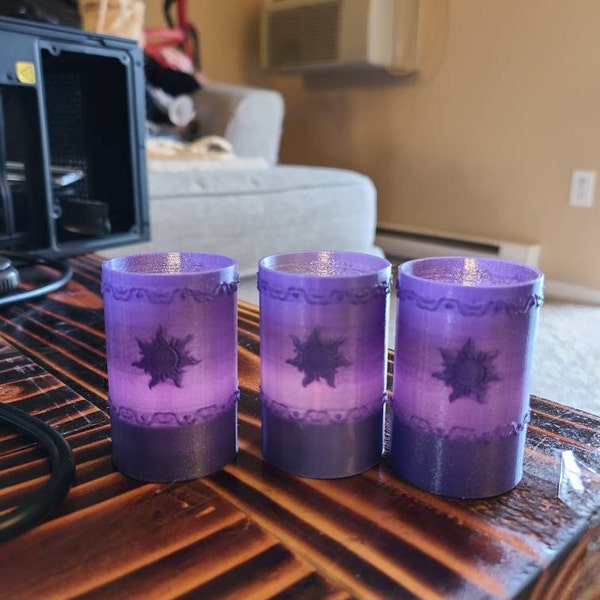 Tangled Lantern Tea Lights Rapunzels Floating Lights Three 3 Warm White ...