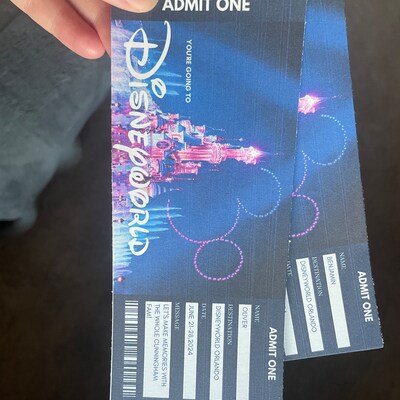 Disneyland Ticket, Disneyworld Ticket, Editable Ticket, Surprise Reveal ...