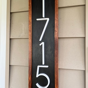 House Number Sign, Vertical Address Numbers, House Number Plaque ...