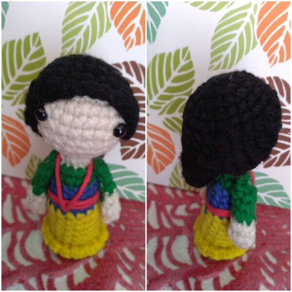 Mulan Amigurumi Doll Crochet Pattern - Etsy