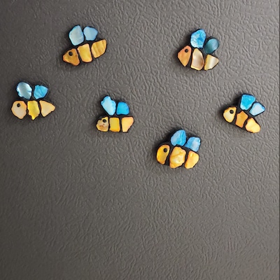 Mosaic Bee Magnets Cute Bee Fridge Magnets Unique Locker - Etsy