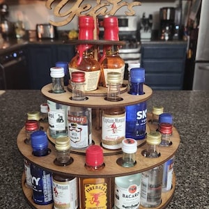 3 Tier Shot Cake, 21st Birthday Gift, Mini Liquor Bottle Stand, Funny ...
