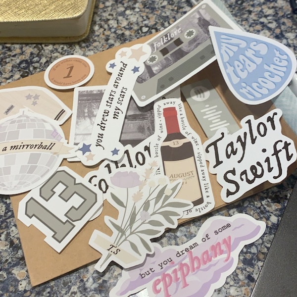 Taylor Swift Inspired Folklore Sticker Pack (13 Pc + BONUS Surprise ...