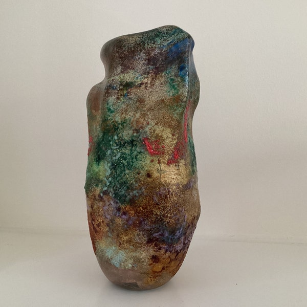 A Vintage Alan Wallwork Studio Pottery Stoneware Cylinder / Totem Vase ...