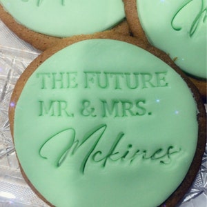 CUSTOM Names Mr and Mrs With Date Cookie Biscuit Stamp Fondant - Etsy