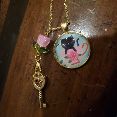 Butterfly Locket Butterfly Necklace Blue Butterfly - Etsy