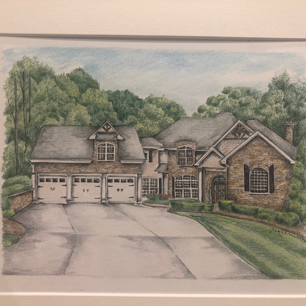 Mini Printable House Drawing Pen and Ink / House Sketch/ Tiny House ...