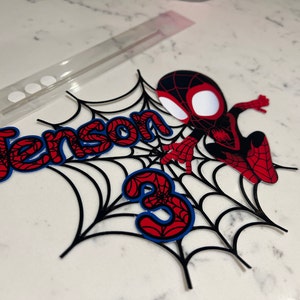 Personalised Spider-man Spidey Inspired Cake Topper number Only With ...