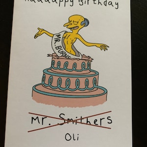 Ralph Wiggum Simpsons Funny Birthday Card Funny Greetings - Etsy