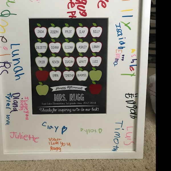Personalized Class Names, Teacher Appreciation, Class Gift, End of Year ...