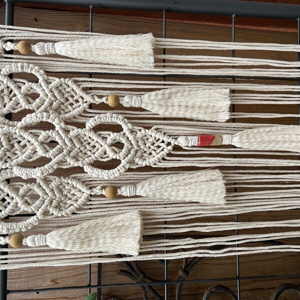 Chunky Macrame Bead, Large Hole Macrame Bead, Colorful Ceramic Bead ...