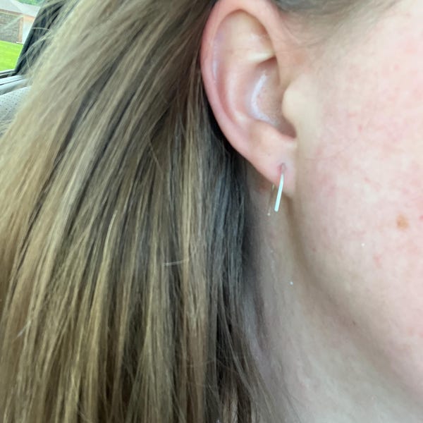 Open Hoop Arc Earrings | Dainty Threader Earrings | Arch Earrings | U ...