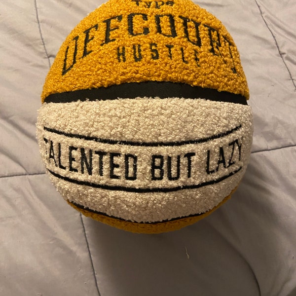 Ball Pillow - Basketball Pillow - Basketball Plush - Embroidered Pillow ...
