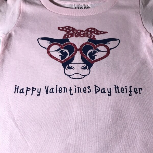 Cow SVG for Girls, Valentine's Day SVG Farm Valentine Cow Cut File for ...