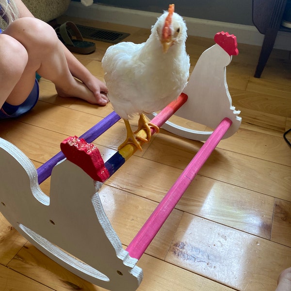 Chicken Rocking Roosting Bar Toy for Coop Made in the USA! Solid Strong ...