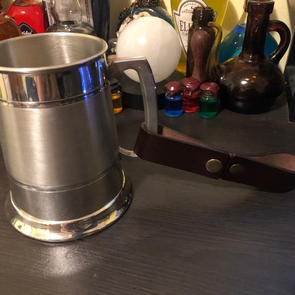 Leather Mug Holder | Tankard Strap | Tavern Mug Strap | Renaissance ...