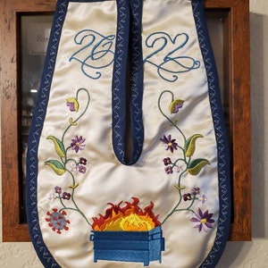 Fichu Scarf Embroidery Pattern Based on V and A Museum Extant Georgian ...