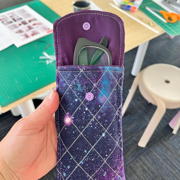 Quilted Glasses Case Sewing Pattern - Beginners - Video Tutorial - Easy ...