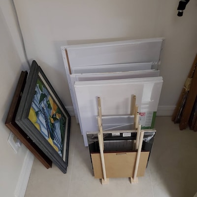 Adjustable Art Storage Rack for Framed Art, Picture Frame, Canvas ...